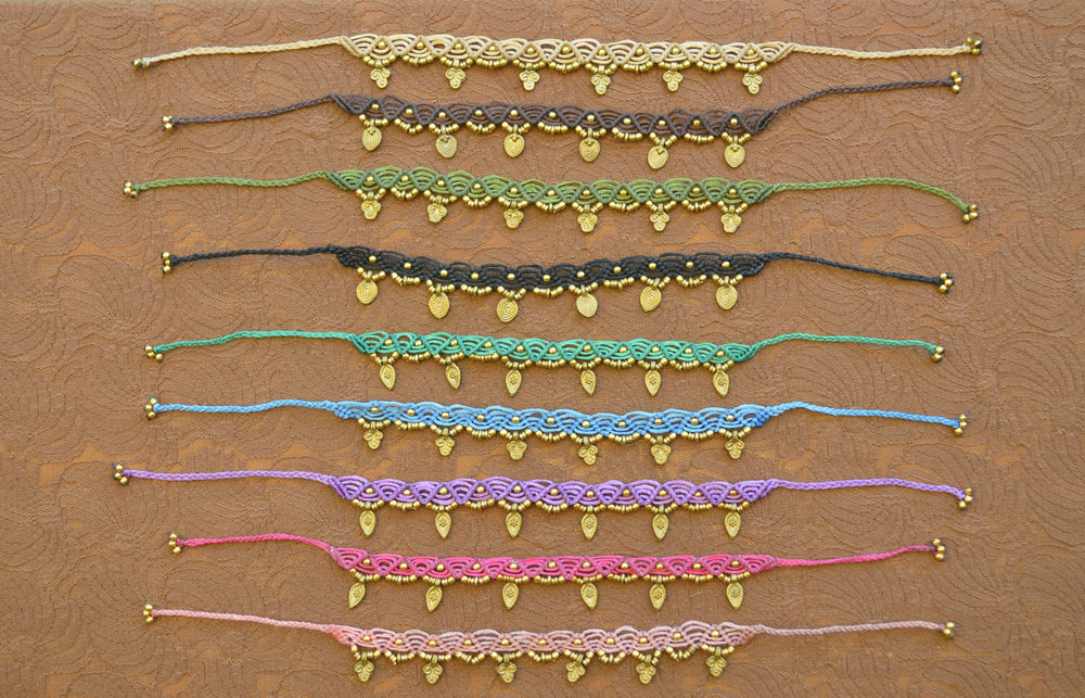 Macrame Anklet - Hippie Jewelry - Festival Accessories - Boho Anklet ...